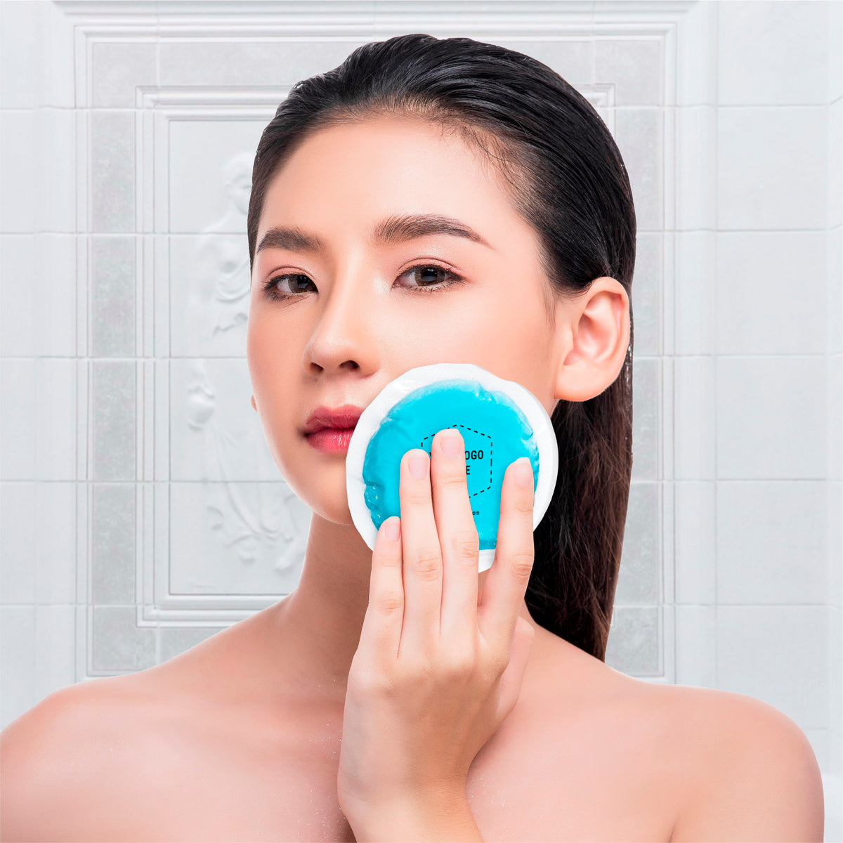 4" Round Custom Logo Gel Pack for Clinics & Companies - IceWraps